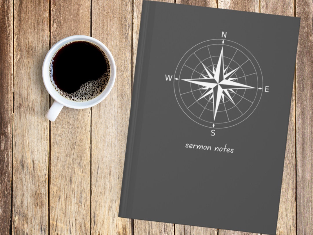 Compass Journal for Christians, Notebook for Sermon Notes, Prayer ...