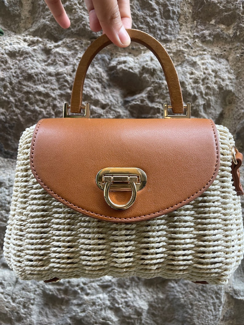 Vacation Purse, Straw Bags, Brown Leather Bags, Fashionable Summer Bags ...