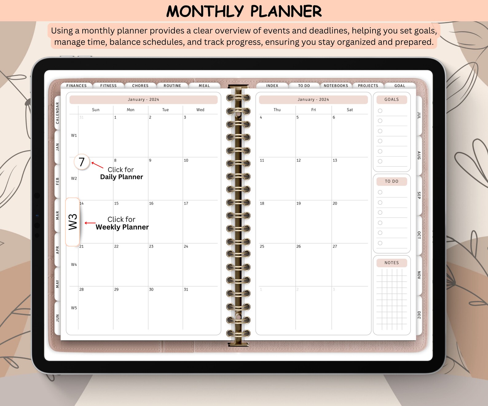 All-in-one Digital Planner 2024, 2025, Digital Planner, Weekly, Daily ...