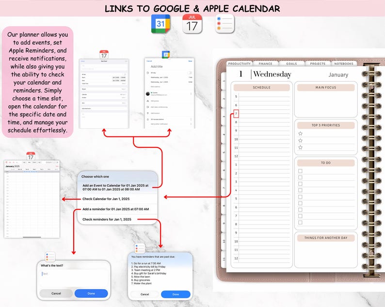 Digital Planner 2024 2025 Dated Digital Planners Goodnotes Planner iPad ...
