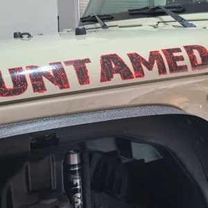 20" X 3.5" Pair of Custom Two Colors Hood Vinyl Decals High-quality ...