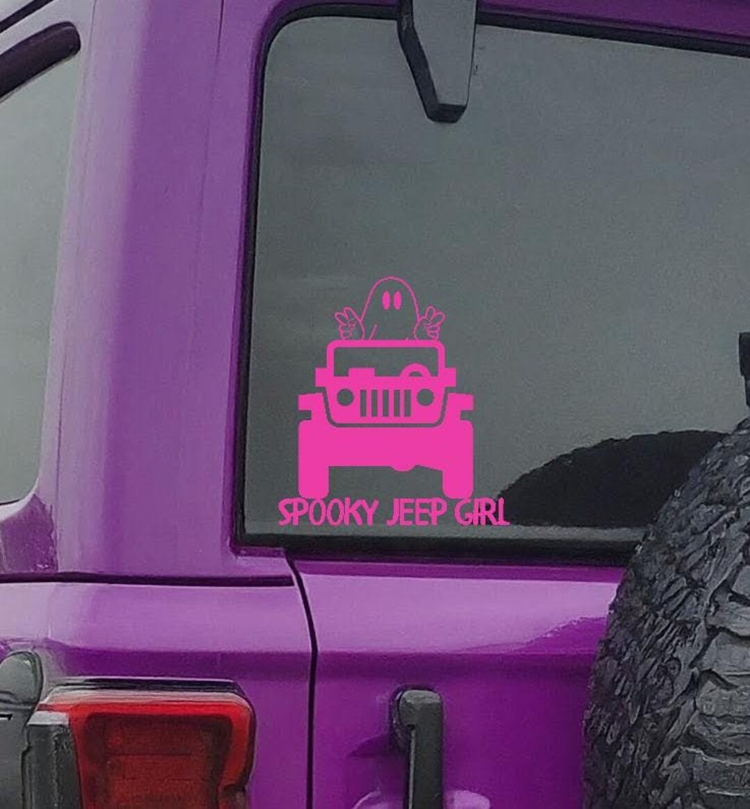 Spooky Jeep Girl Sticker Vehicle Vinyl Decal Car Truck Jeep Decal ...