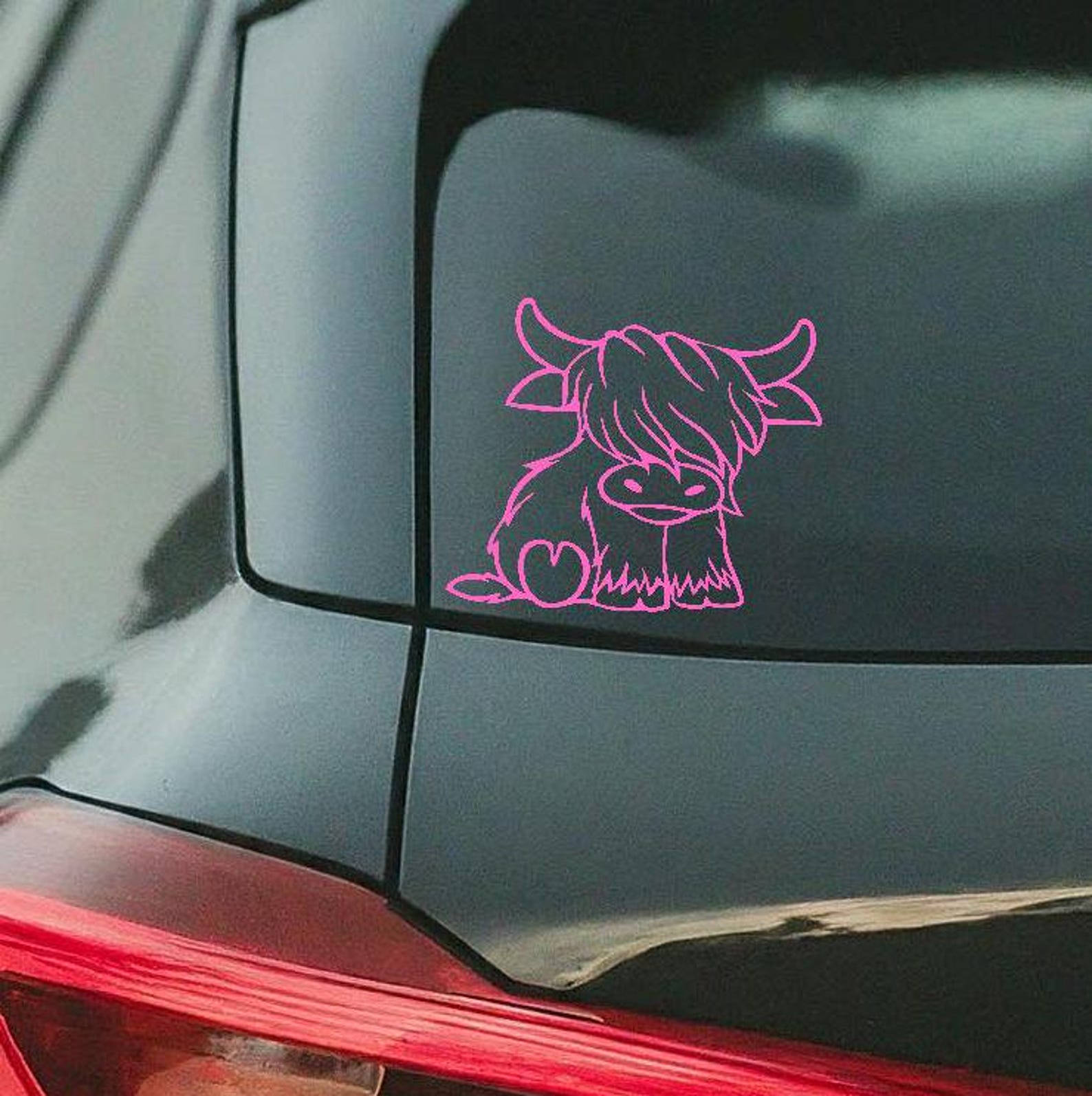 Highland Cow Vinyl Decal - Auto Vehicle Sticker - Etsy