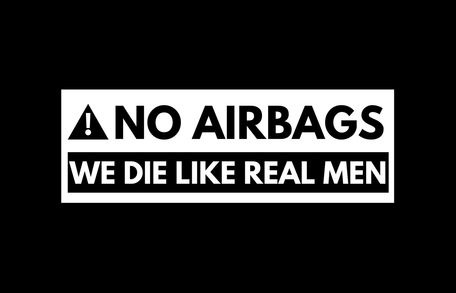 No Airbags - Vehicle Decal Truck Sticker - Etsy