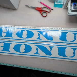 20" X 3.5" Pair of Custom Single Color Hood Vinyl Decals High-quality ...