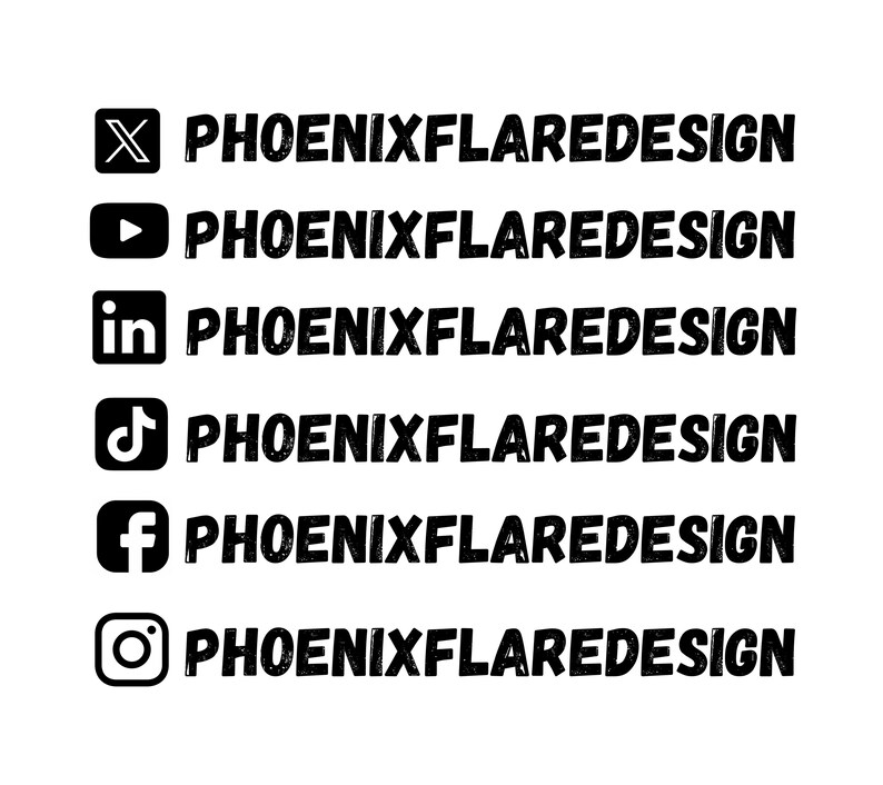 Personalized Social Media Window Decals Custom Instagram, Facebook ...