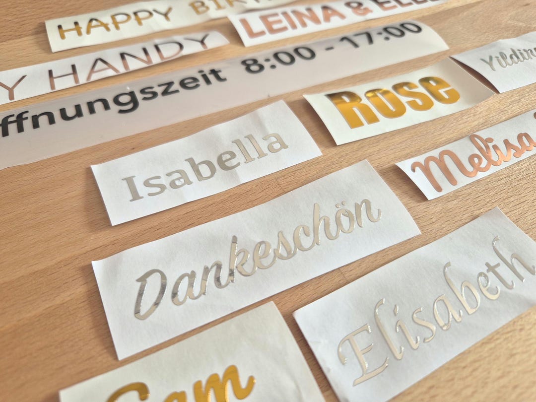 Name Vinyl Decals, Glass Decals, Personalized Vinyl Decals, Custom Name ...