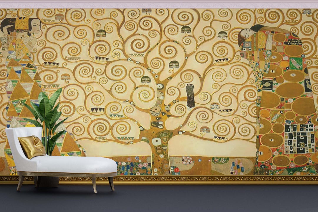 Gustav Klimt Mural, Klimt Mural Art, Klimt the Tree of Life, Gustav ...