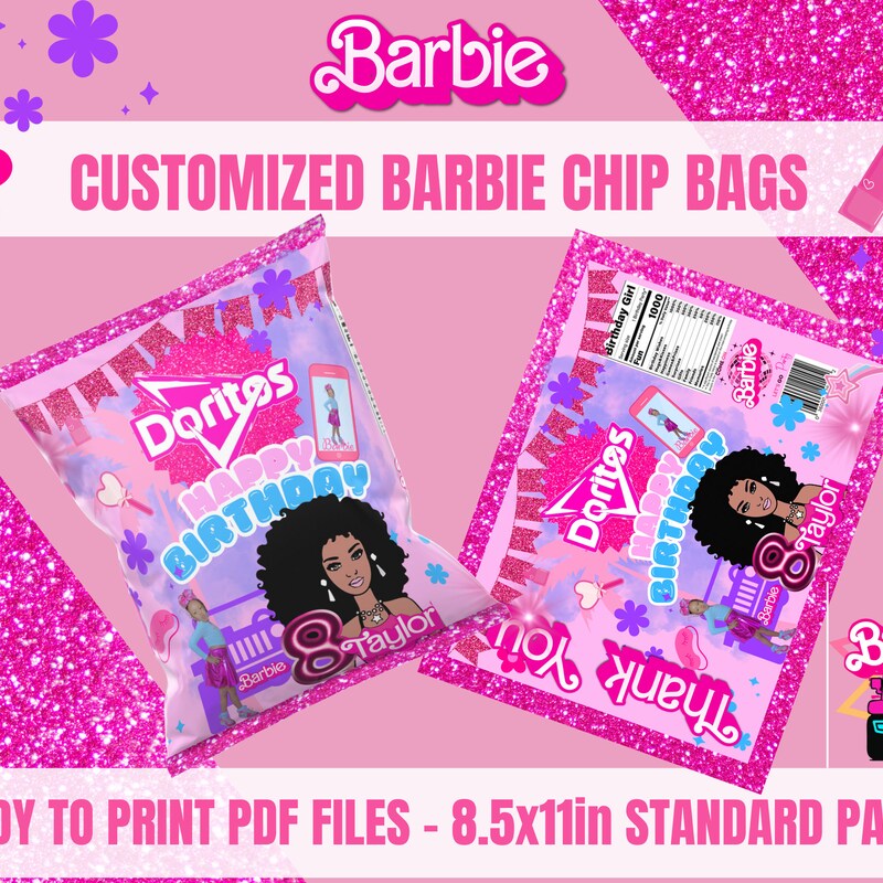 Barbie Chip Bags - Etsy