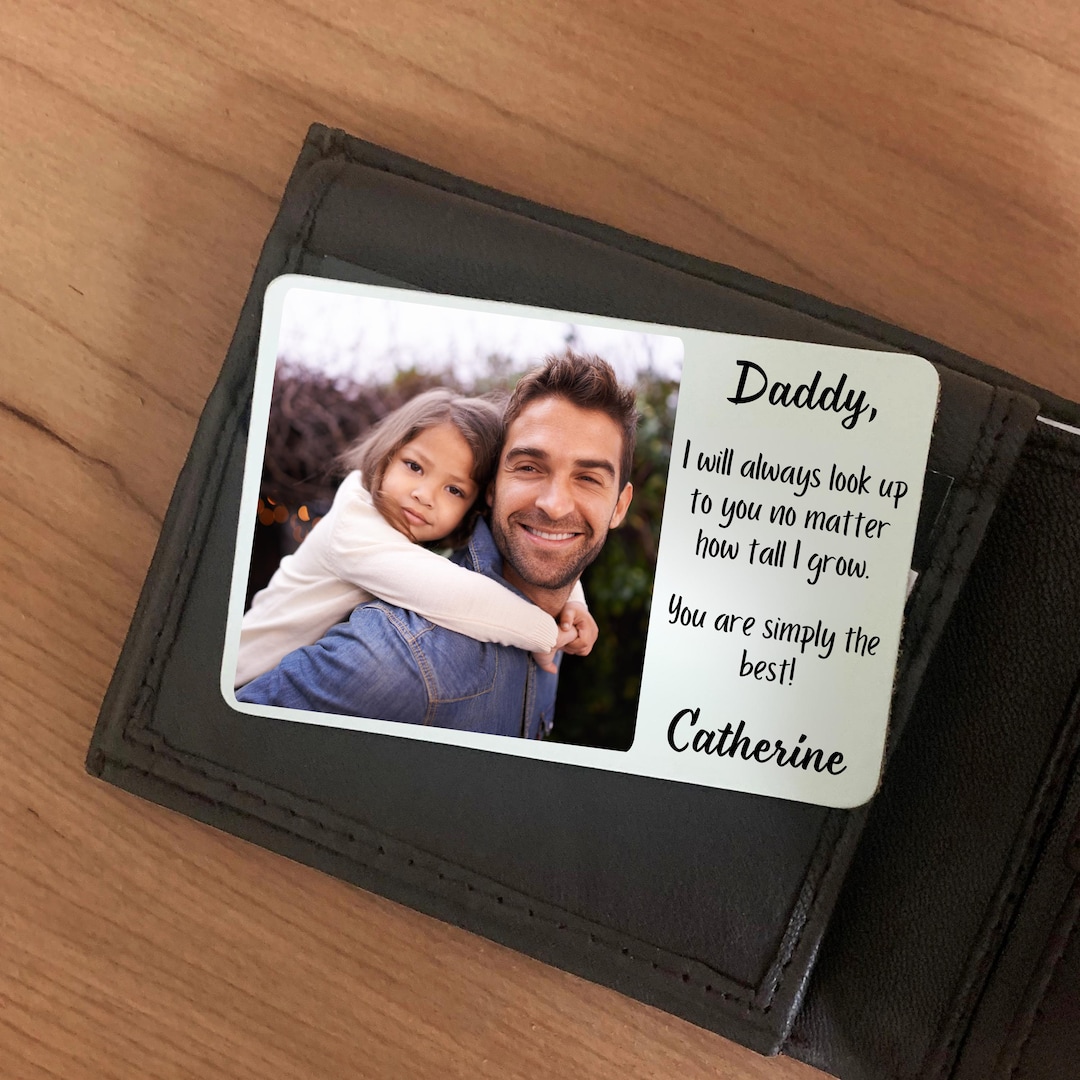 Personalized Photo Metal Wallet Card, Sentimental Gifts for Dad ...