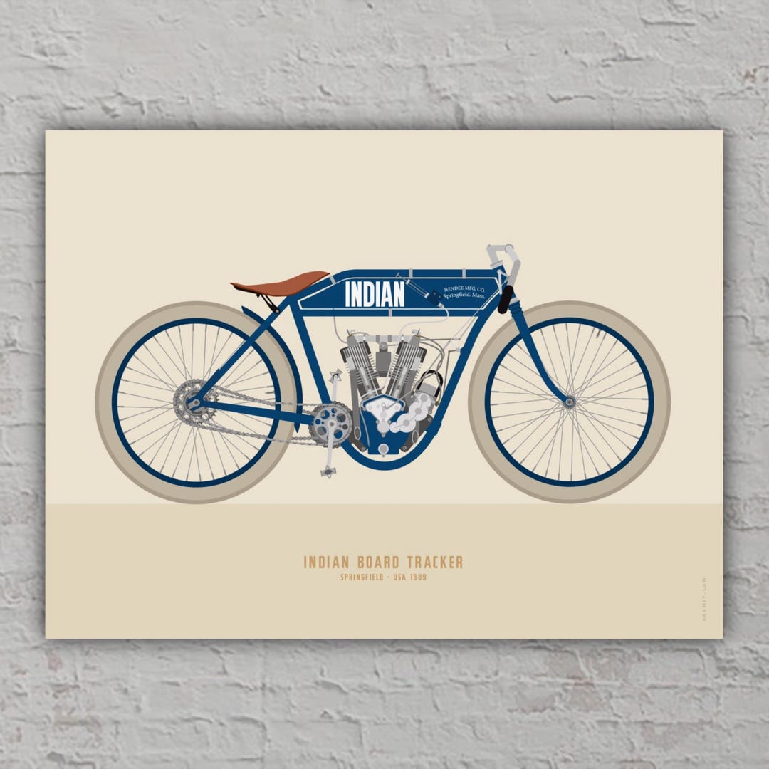 Poster Indian Board Tracker Springfield/usa, 1909 - Etsy