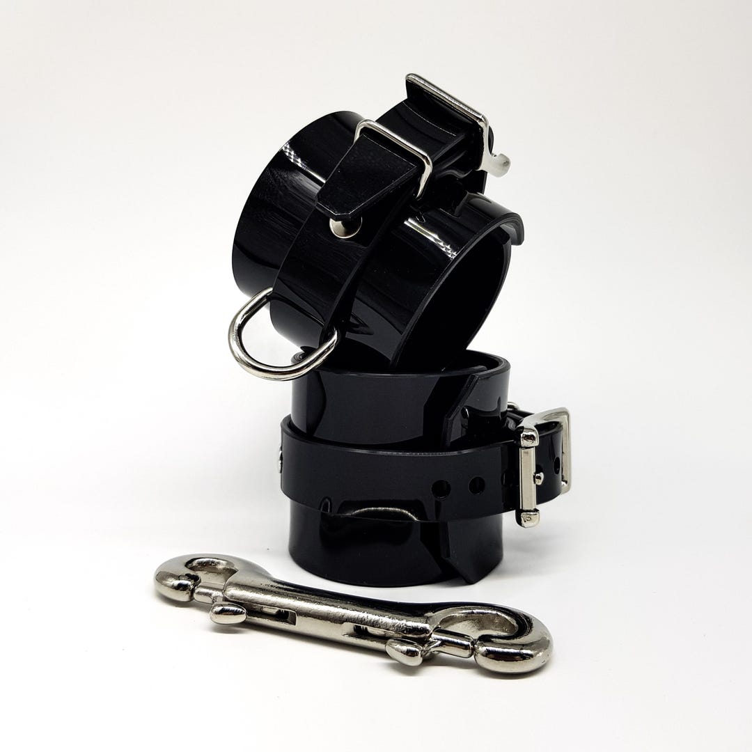Black PVC Wrist & Ankle Restraints - Etsy