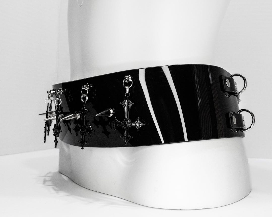 Black PVC Waist Restraint Bondage Belt Bondage Gear, BDSM, Kink, Gothic ...