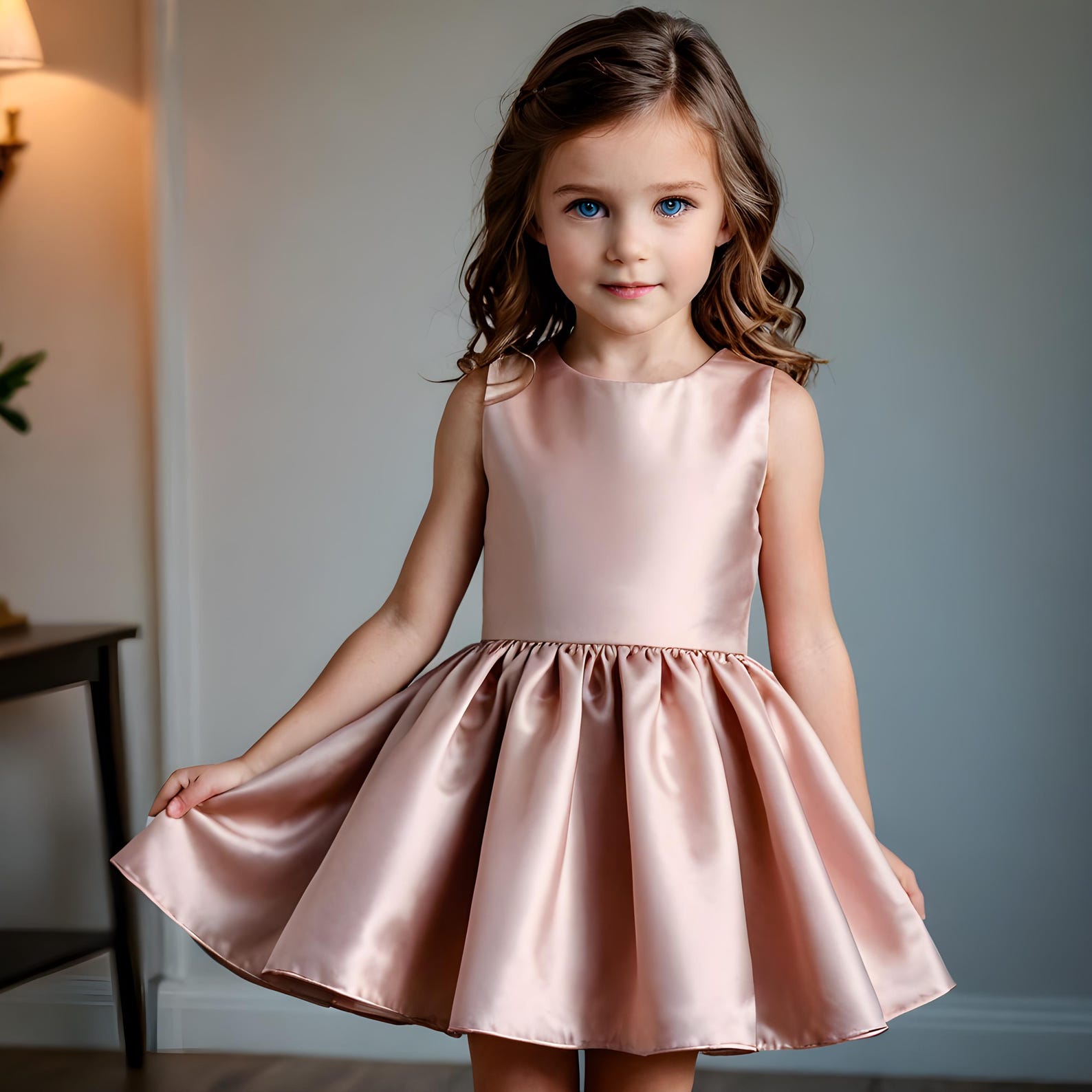 Girls Party Dress Sewing Pattern: High Waist, Sleeveless (PDF Pattern ...