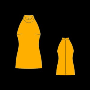 Halter Neck Micro Mini Dress Pattern, Summer Dress, Halter Dress ...