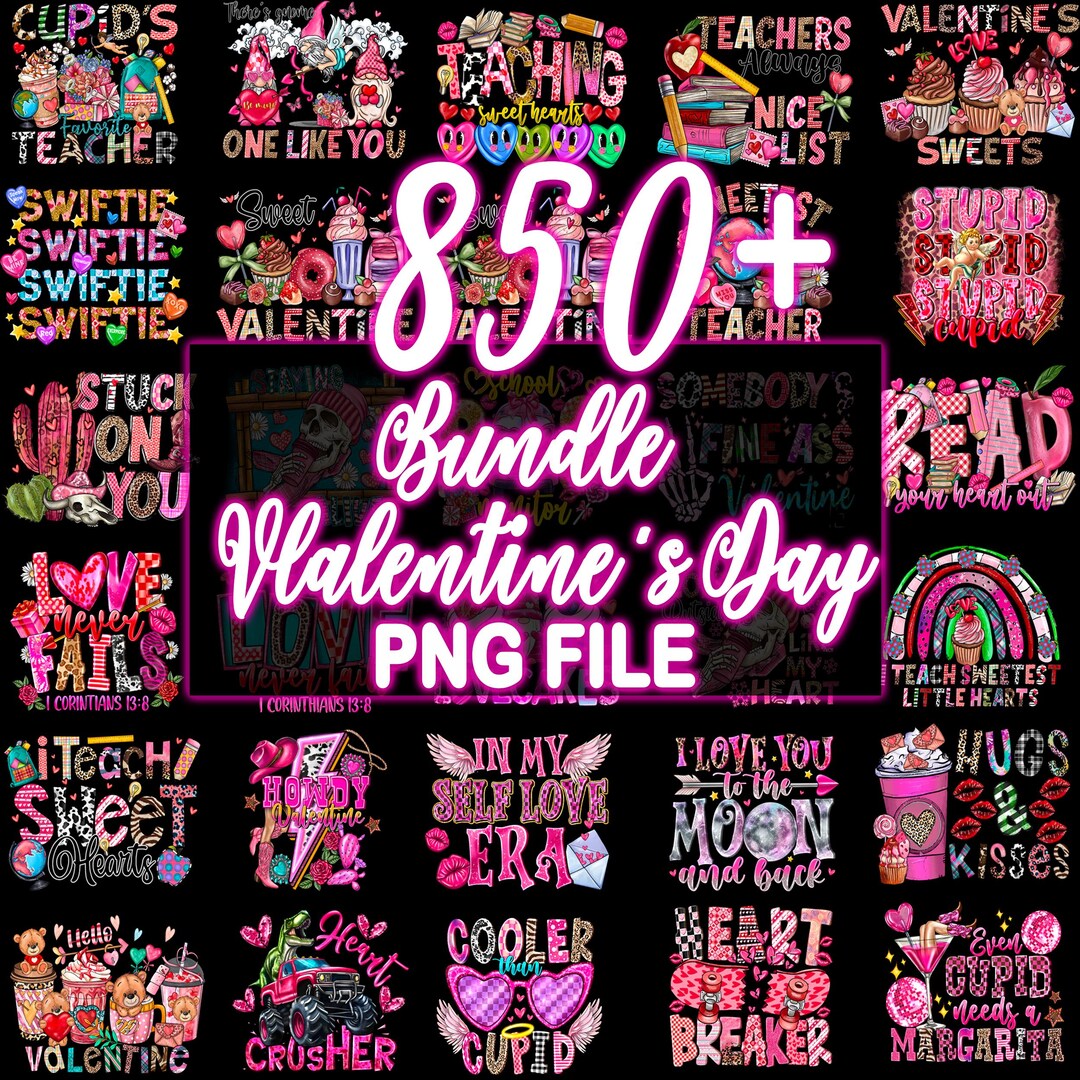850+ Valentines Day Png Mega Bundle | Valentine's Day Quotes | Glitter ...