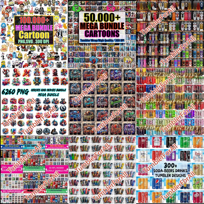 5M+ Design Mega Bundle: SVG, PNG, DXF, Tumbler Wrap, T-shirt, Mug ...