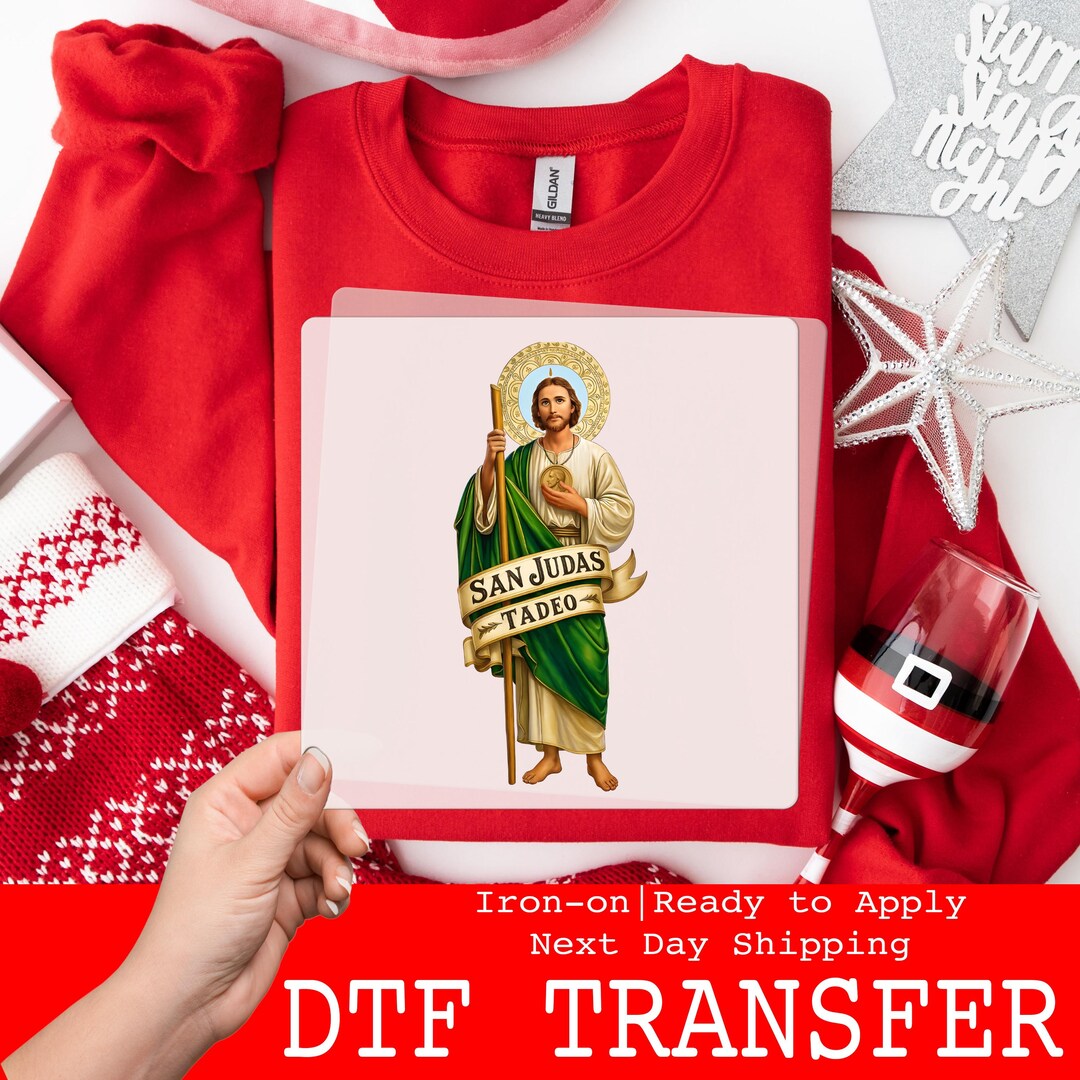 St. Jude Religious Iconography DTF Transfer for Inspirational Christian ...