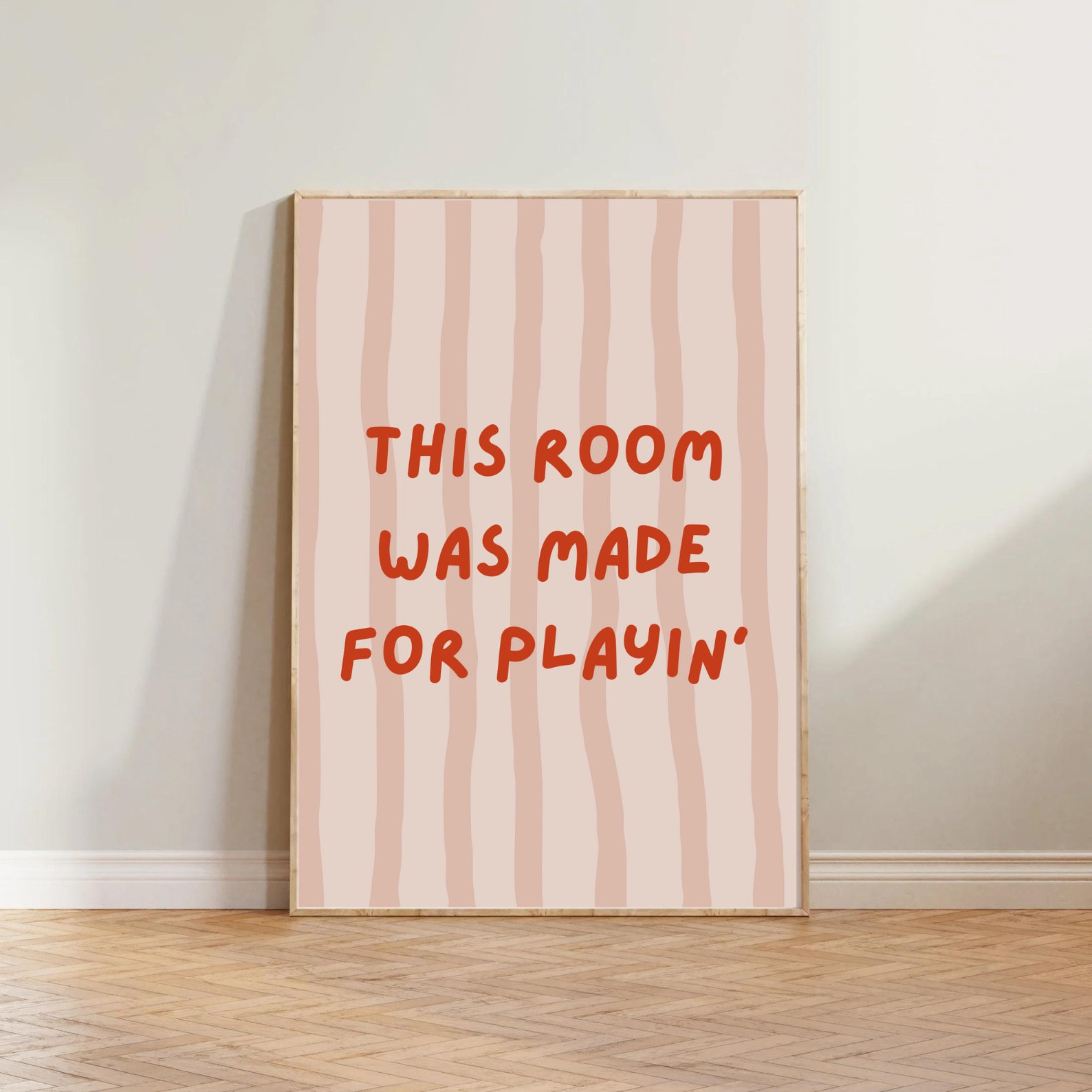 This Room Was Made for Playin' (pink & Red), Playroom Printable Wall ...