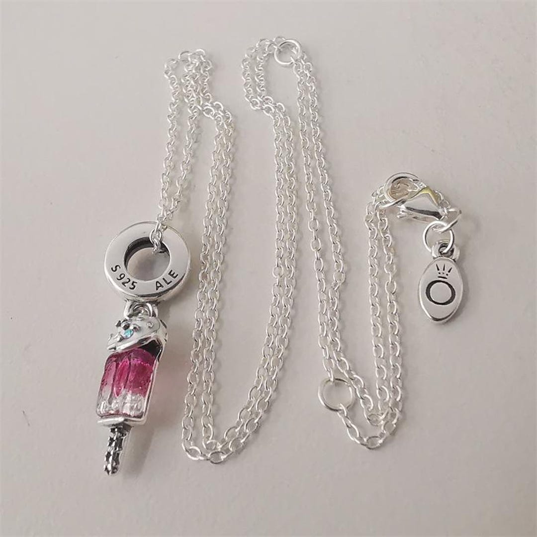 Pandora Double Sweet Hanging Pink Ice Cream Charm Necklace Set 45cm - Etsy