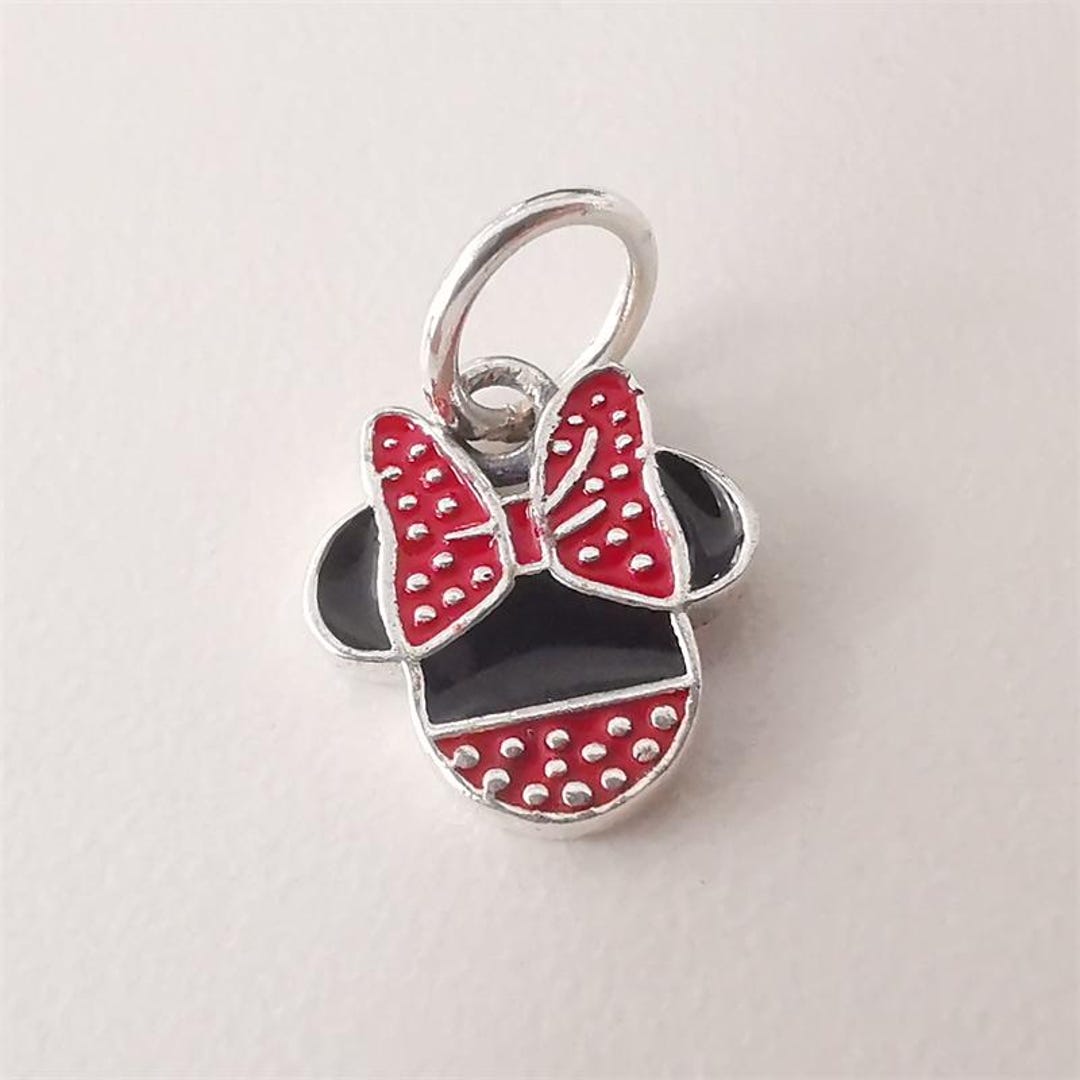 Pandora Charm Silver Minnie Mouse Icon Symbol Hanging - Etsy