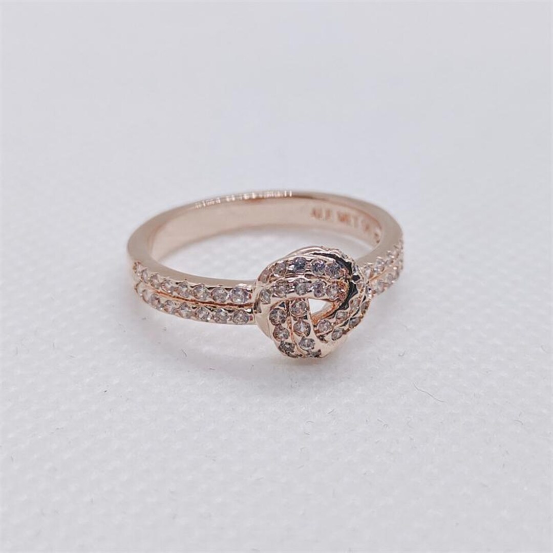 Silver Pandora Shimmering Knot Ring With Gift Box Etsy