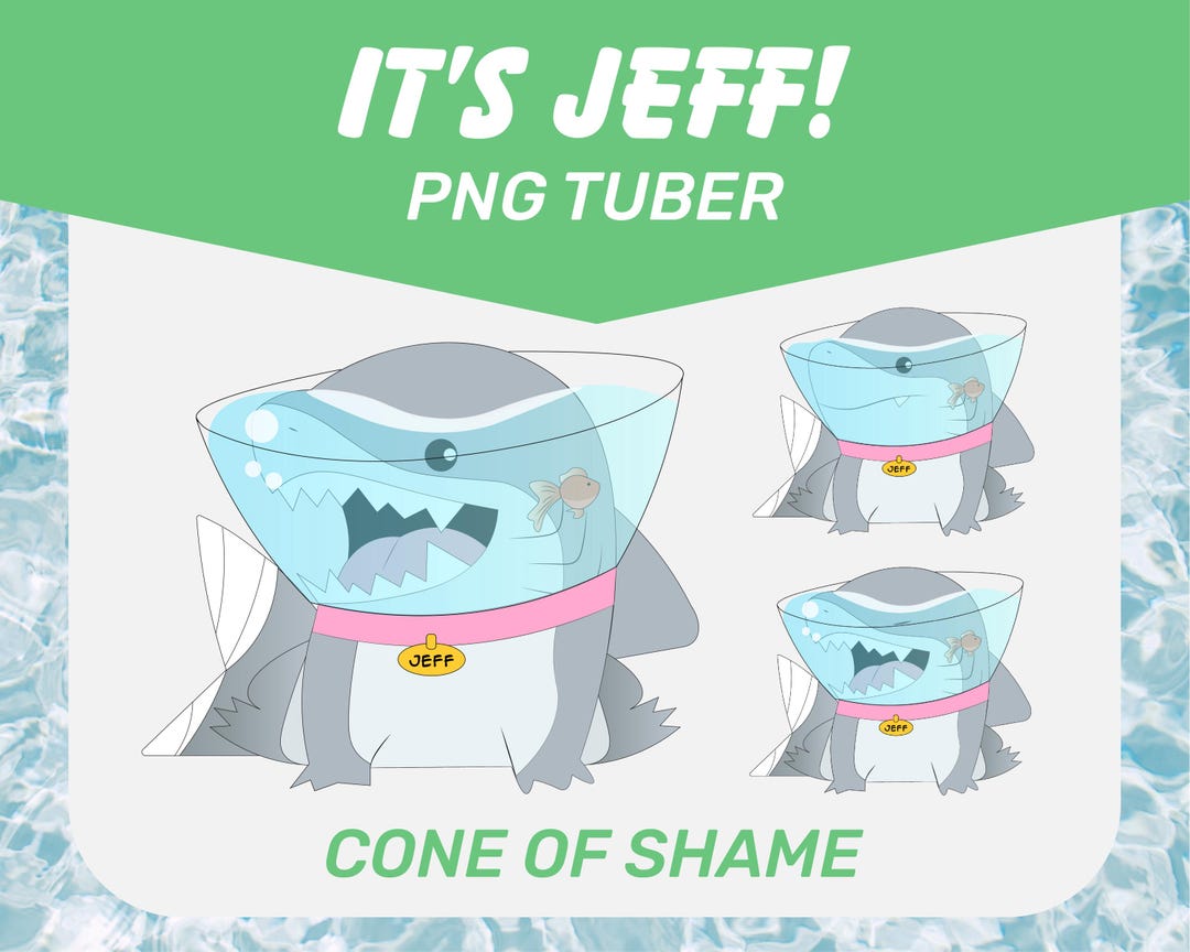 Pngtuber - ITS JEFF! Jeff the Land Shark, Cone of Shame | Marvel ...