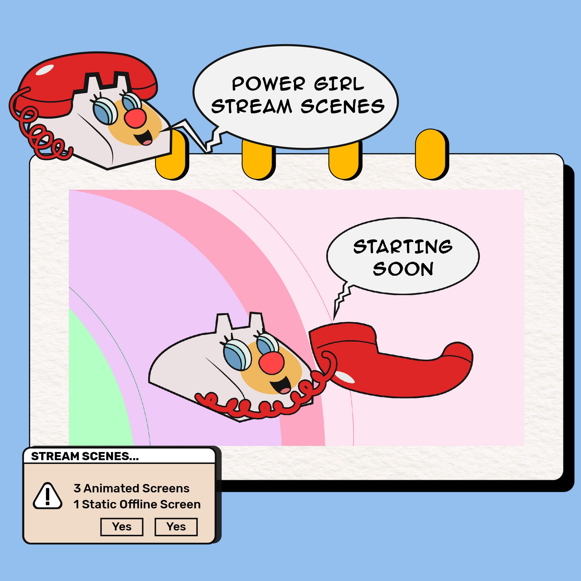 Power Girls Animated Scenes | Seamless Loop Animation | Cute Aesthetic ...