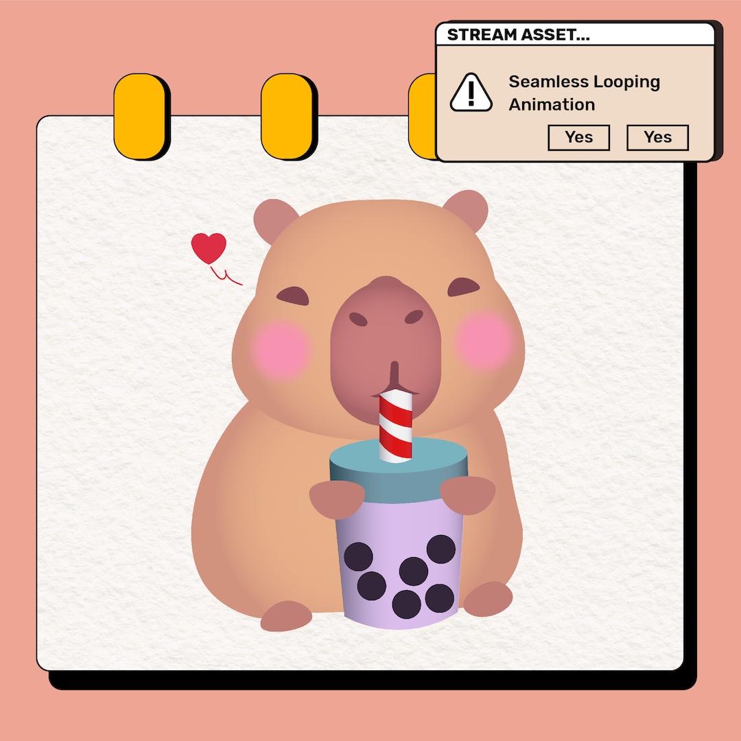 Capybara | Stream Pal | Streaming Asset | Stream Pet - Etsy