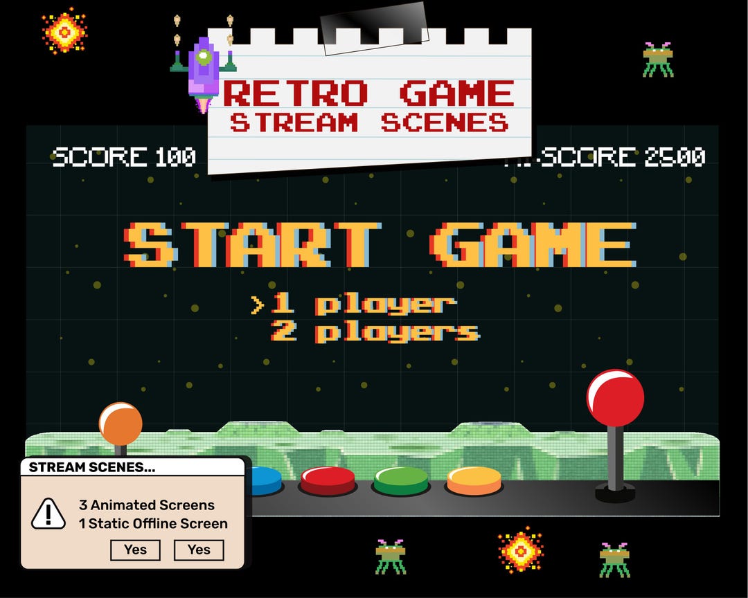 Retro Arcade Game Animated Scenes | Seamless Loop Animation | Anime ...