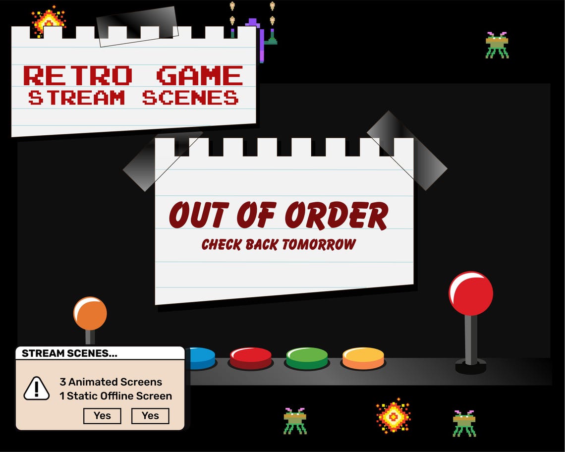 Retro Arcade Game Animated Scenes | Seamless Loop Animation | Anime ...