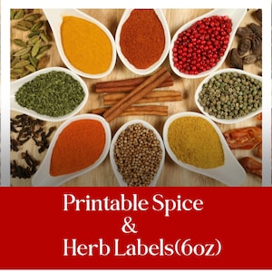 20 Spice & Herb Seasoning Labels - Etsy