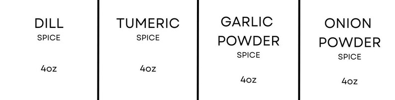 20 Spice & Herb Seasoning Labels - Etsy