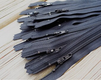 8 Inch Invisible BEULON Black YKK Lightweight Closed End Zipper FANCY ...