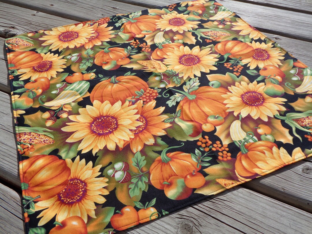 Fall Table Topper, Small Table Cloth, Cotton Table Topper 21x21 ...