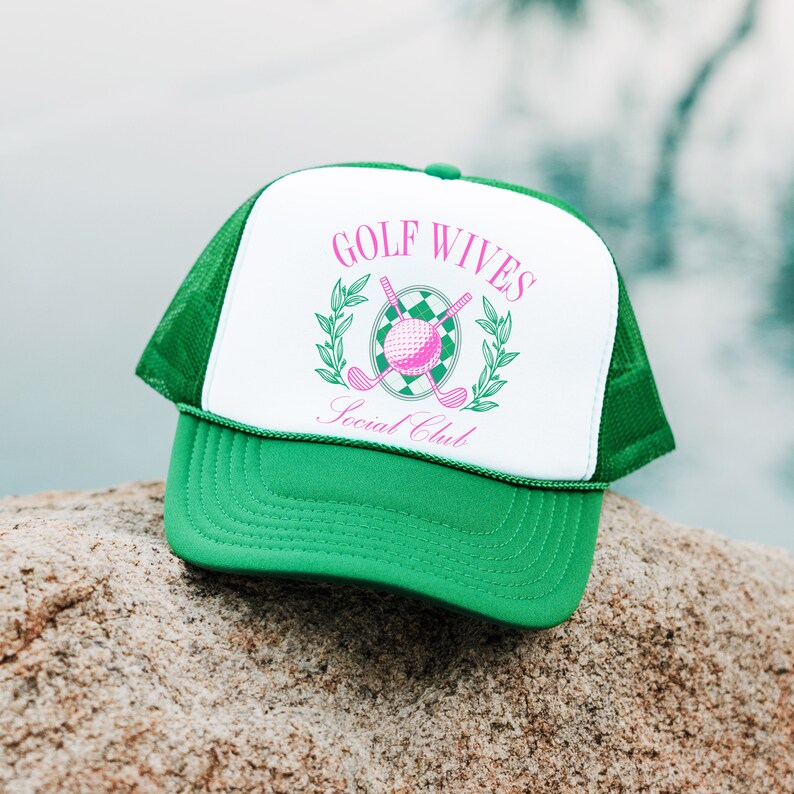 Golf Wives Social Club Trucker Hat for Women Funny Golfing Cap for ...