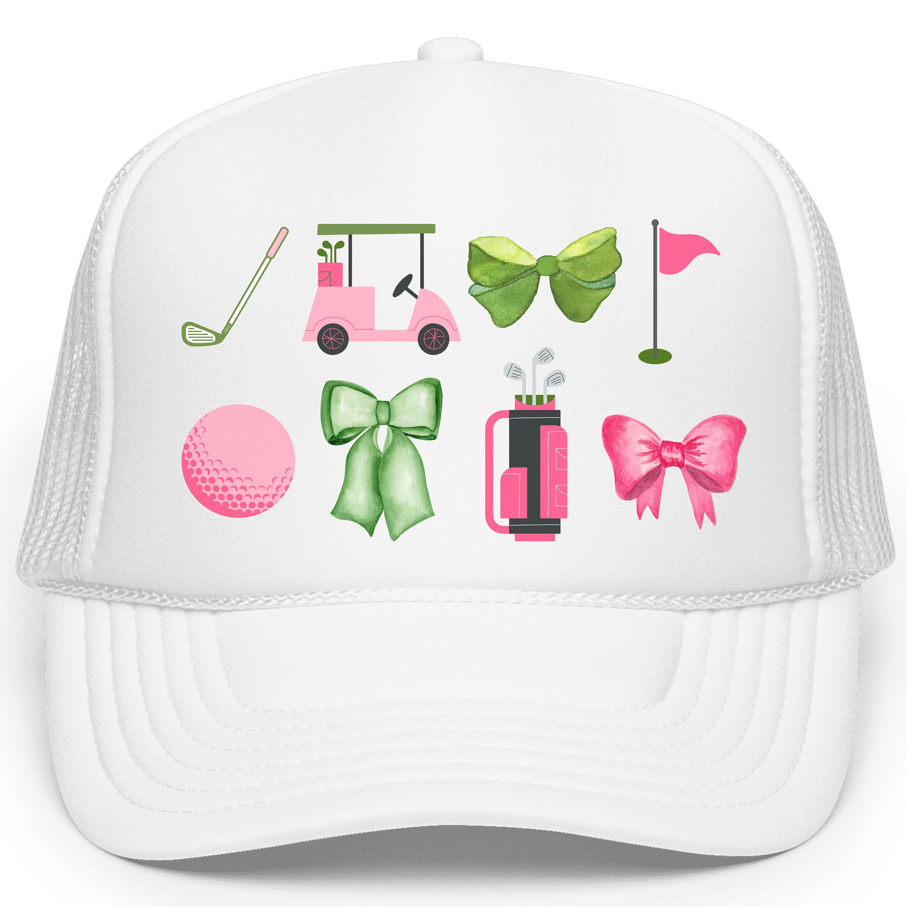 Girly Graphic Golf Trucker Hat for Women and Teens Summer Golfing ...