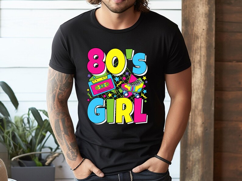 Funny 80 S Girl 80S Party Outfit Retro 1980S Music Lover S T-shirt ...