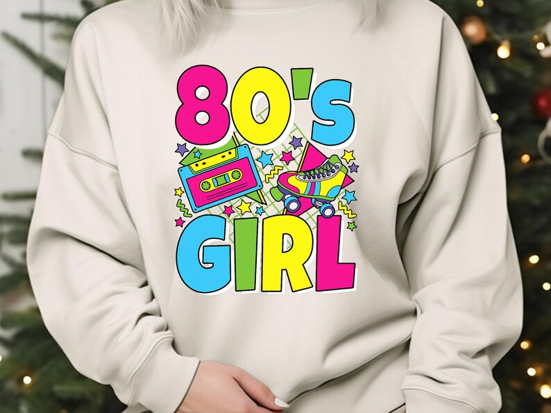 Funny 80 S Girl 80S Party Outfit Retro 1980S Music Lover S T-shirt ...