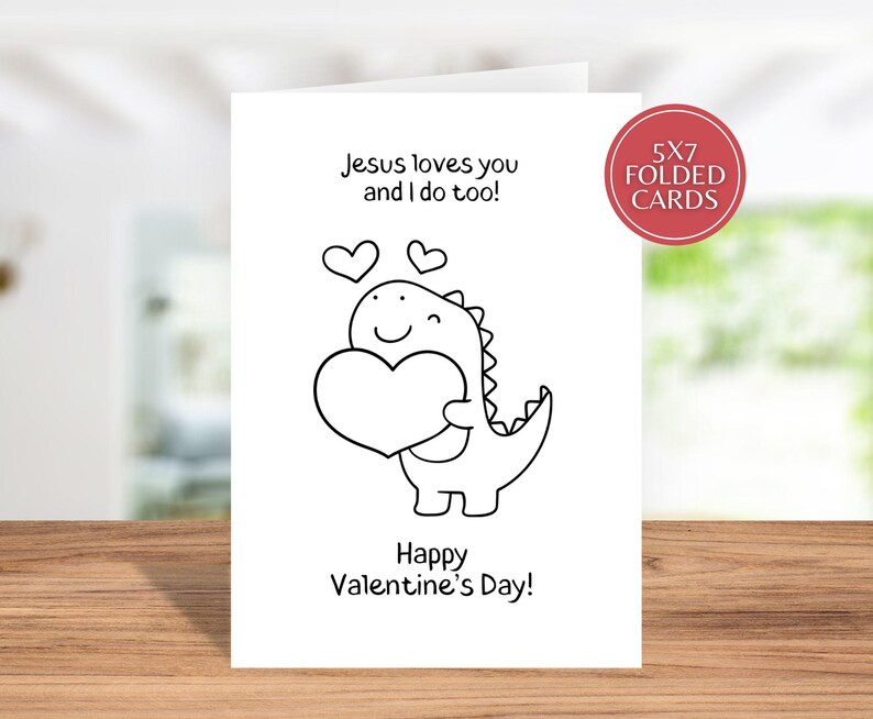 Christian Valentine’s Cards for Kids, Instant Download, Pdf, Christian ...