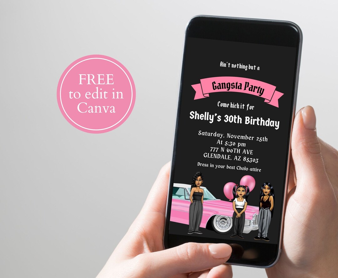 Editable Chola Invite, Digital Invite, Digital Download, Chola Party ...