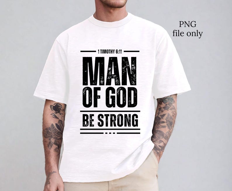 Man of God Png, Christian Png for Men, Digital Download, Transparent ...