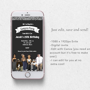 Editable Cholo Invite, Digital Invite, Digital Download, Cholo Party ...