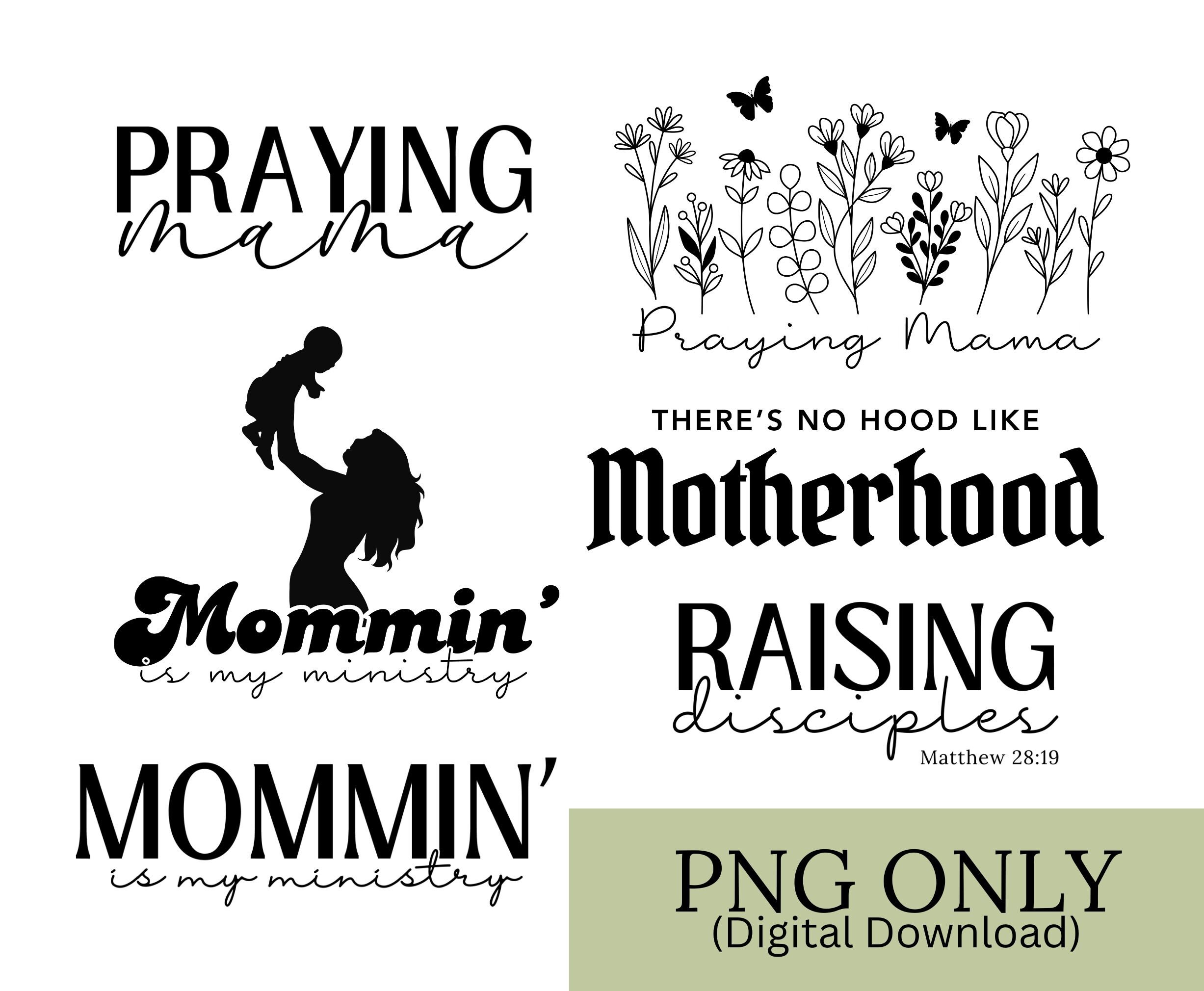 Christian Mom PNG Bundle, PNG Bundle for Crafts, Praying Mama ...