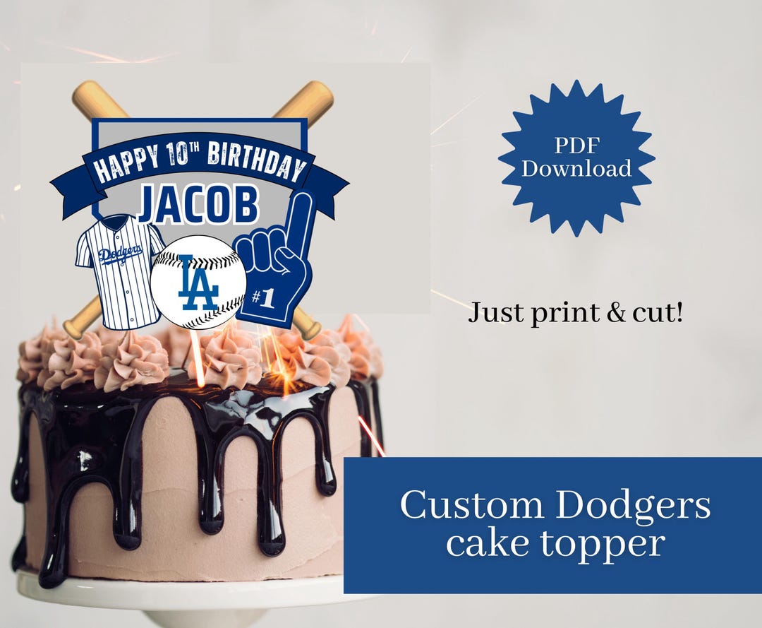 Personalized Baseball Topper, Cake Topper Pdf, Digital Download ...