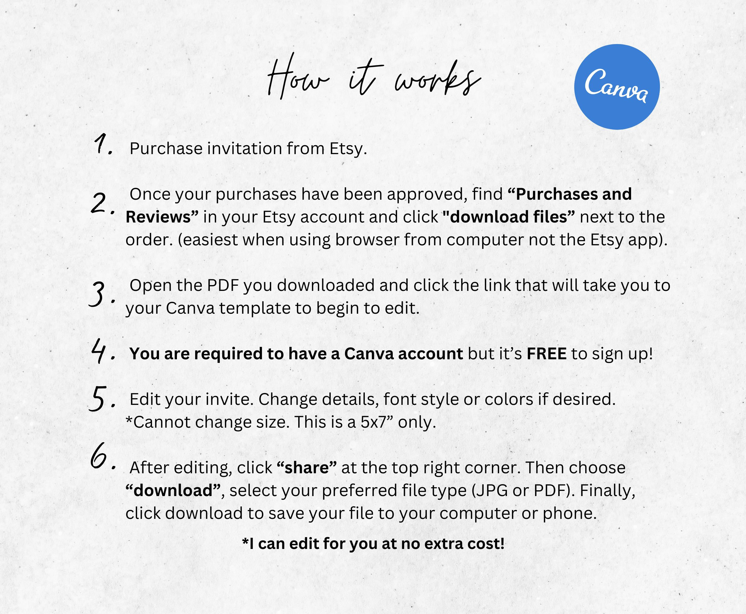 Editable Cloud Nine Invite, Canva Template, Digital Download, Neutral ...