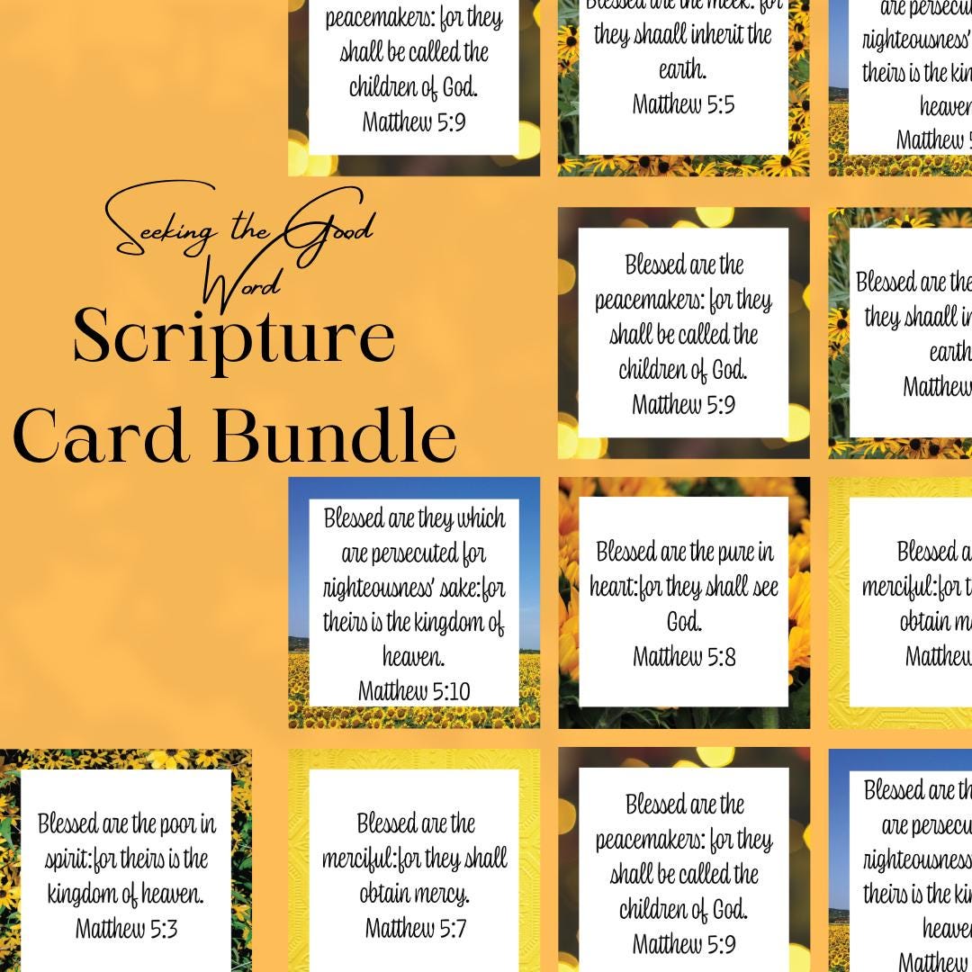 Printable Beatitudes Affirmation Cards - Set of 10 Digital Download ...
