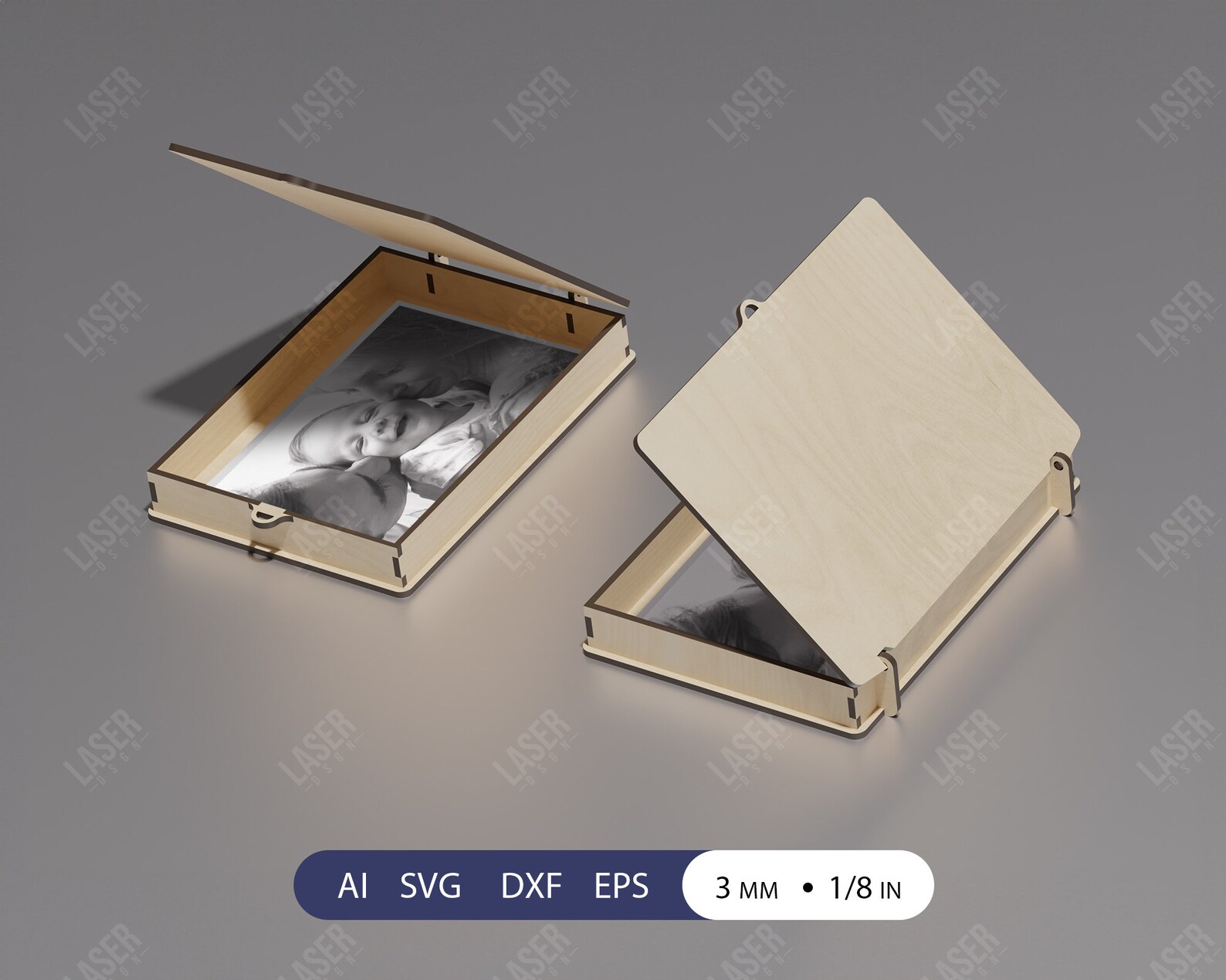 Photo Box With Lid for Laser Cut - Etsy