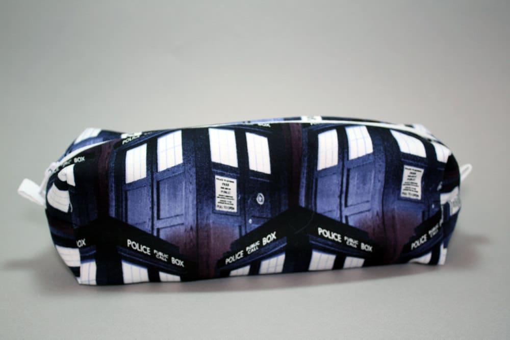 Boxy Makeup Bag Tardis Doctor Who Zipper Pencil Pouch - Etsy