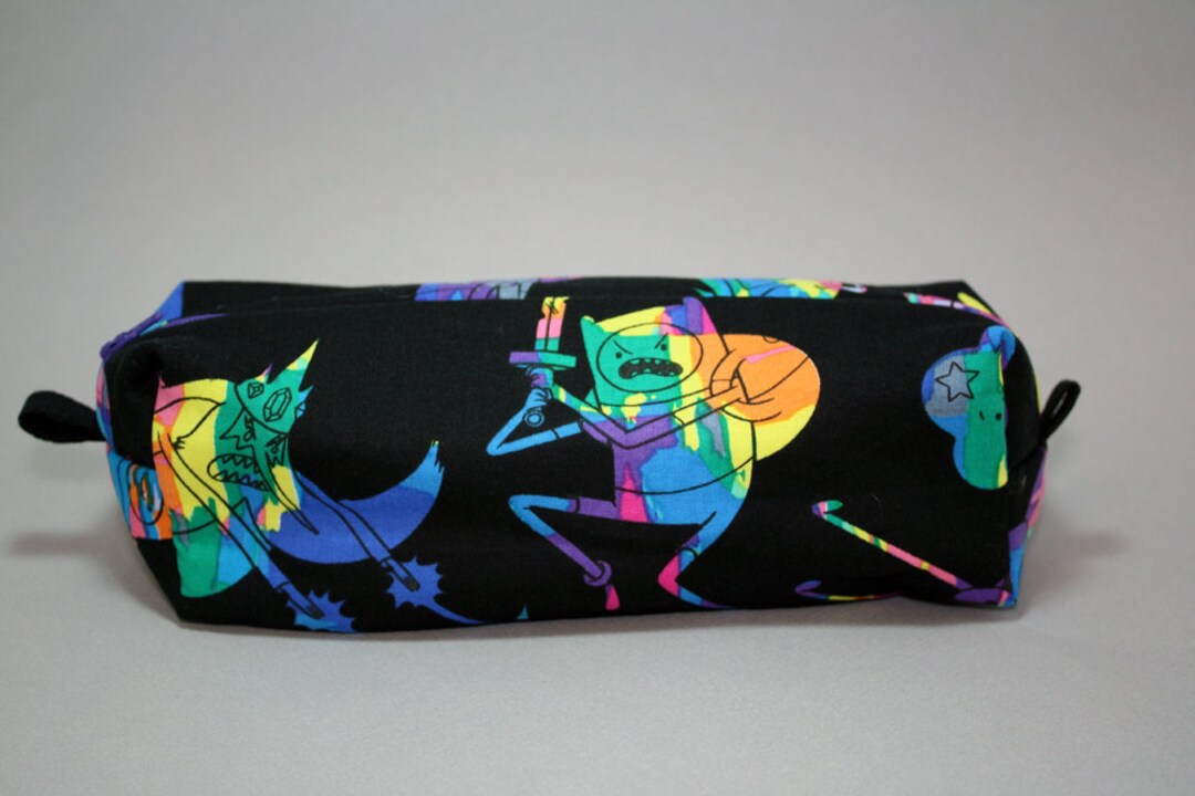 Boxy Makeup Bag - Adventure Time Rainbow Tie Dye Fun - Pencil Zipper ...
